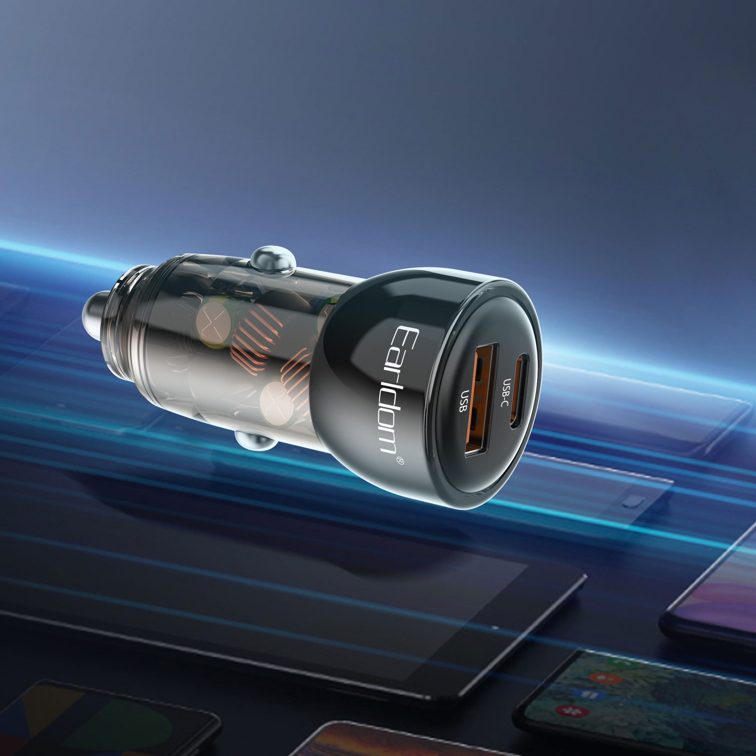 AUTO PUNJAC ES-CC31 USB+PD 30W CRNI EARLDOM - Anka.ba Online Shop